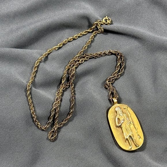 Mma | Jewelry | Vintage 982 Mma Pendant Necklace Religious Gold Filled ...